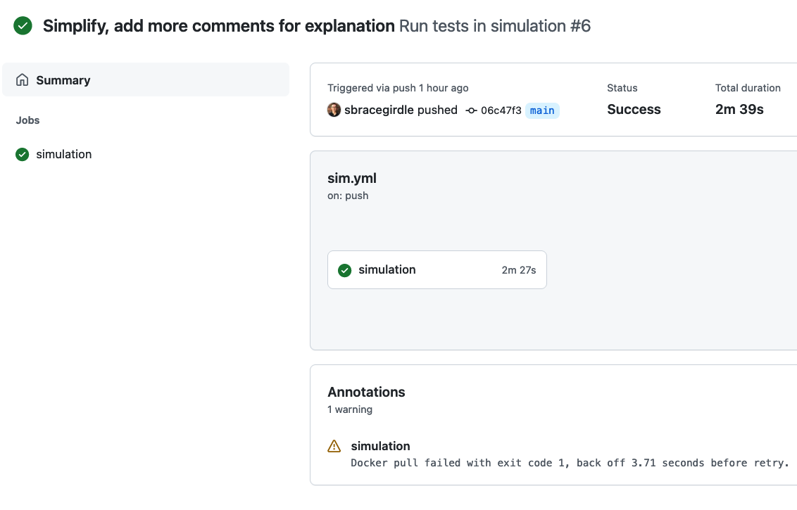 Creating A Robotics Simulation Pipeline With Github Actions And Ros